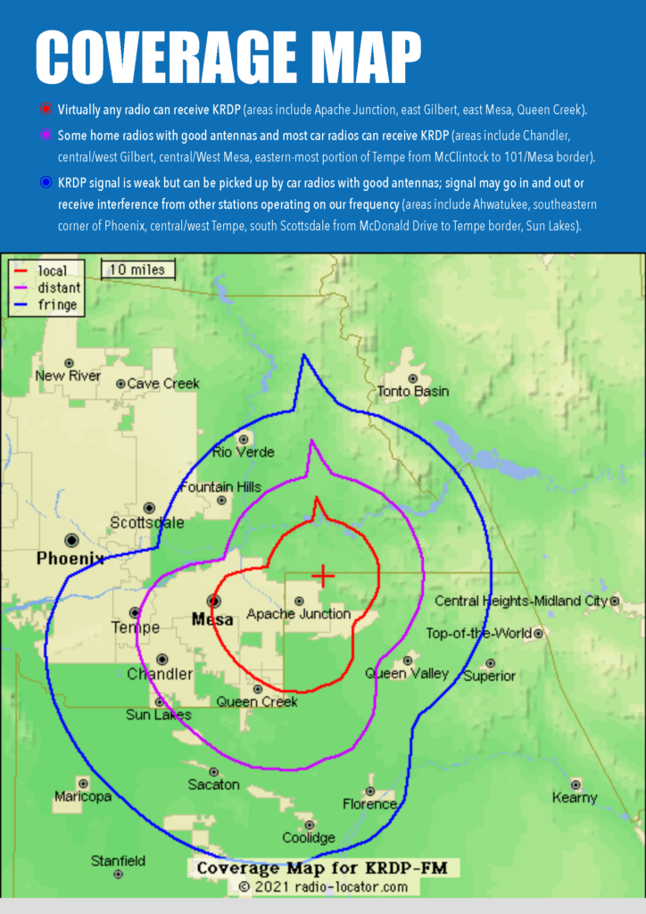 KRDP Coverage Map – KRDP Community Radio (Jazz 90.7 FM & Indie Online)